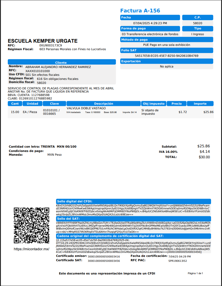 Factura de Anticipo, CFDI de Ingreso Total de la Operación y Nota de Crédito – Mi Contador
